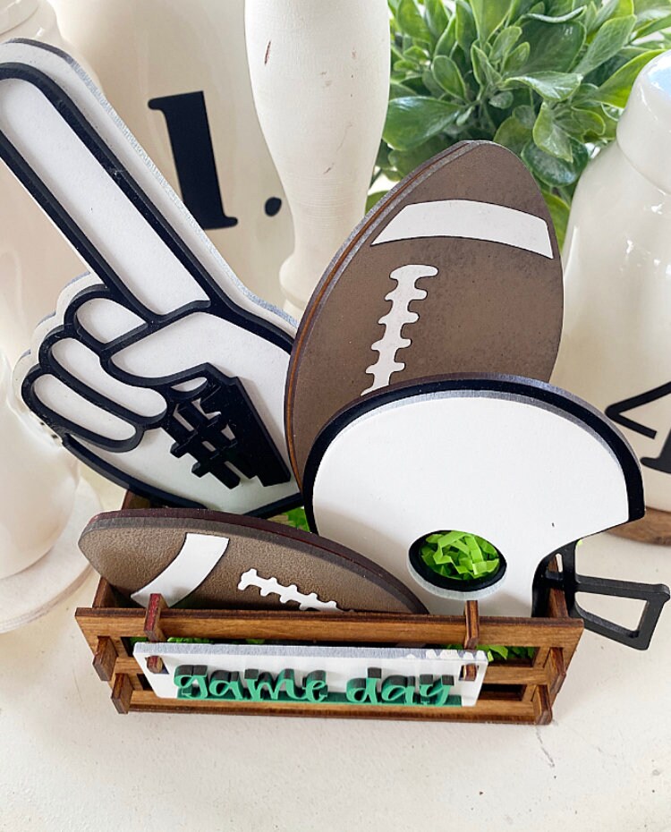 Game Day Crate Football Season Decor Party Tiered Tray - Etsy
