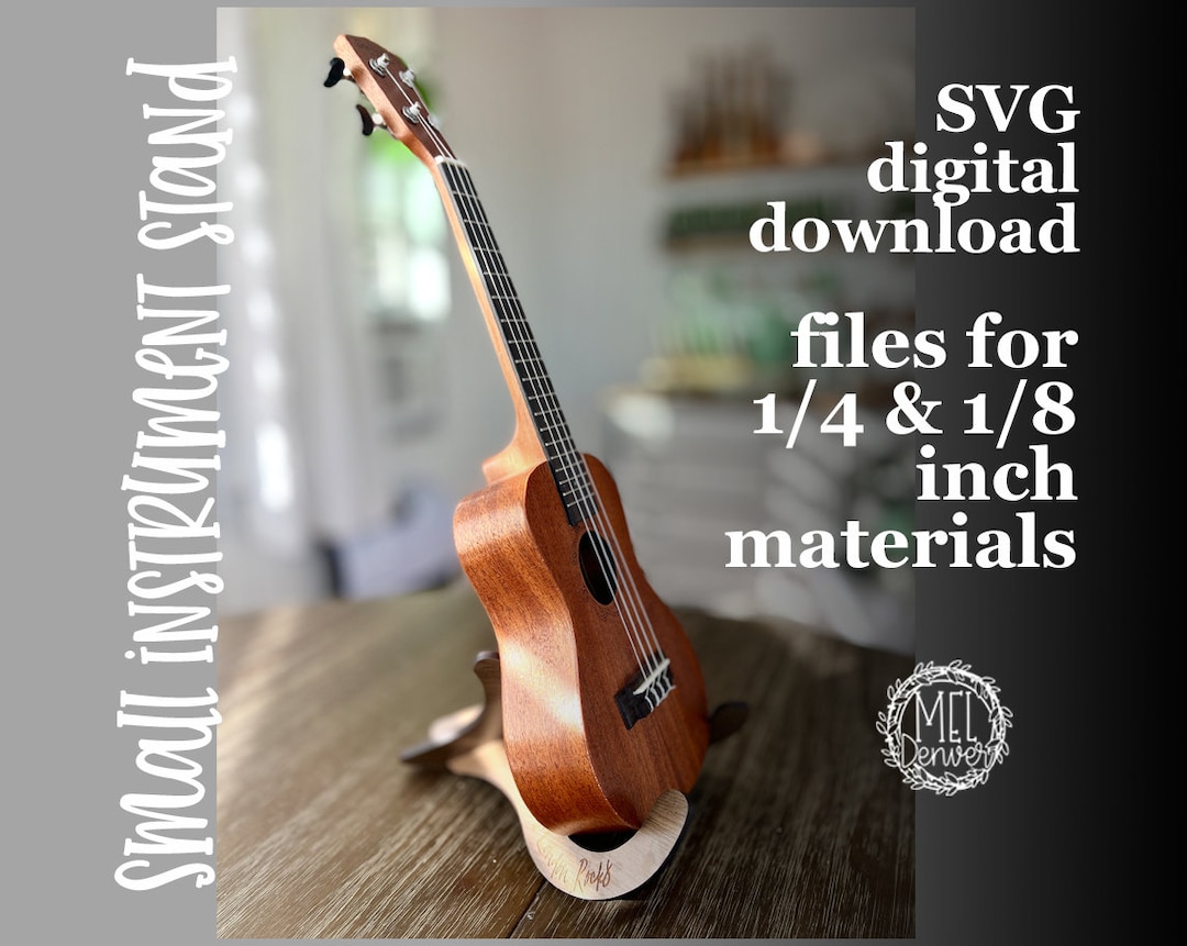 Small Instrument Stand, Ukulele, Violin, Viola Stand Svg Cut Files for ...