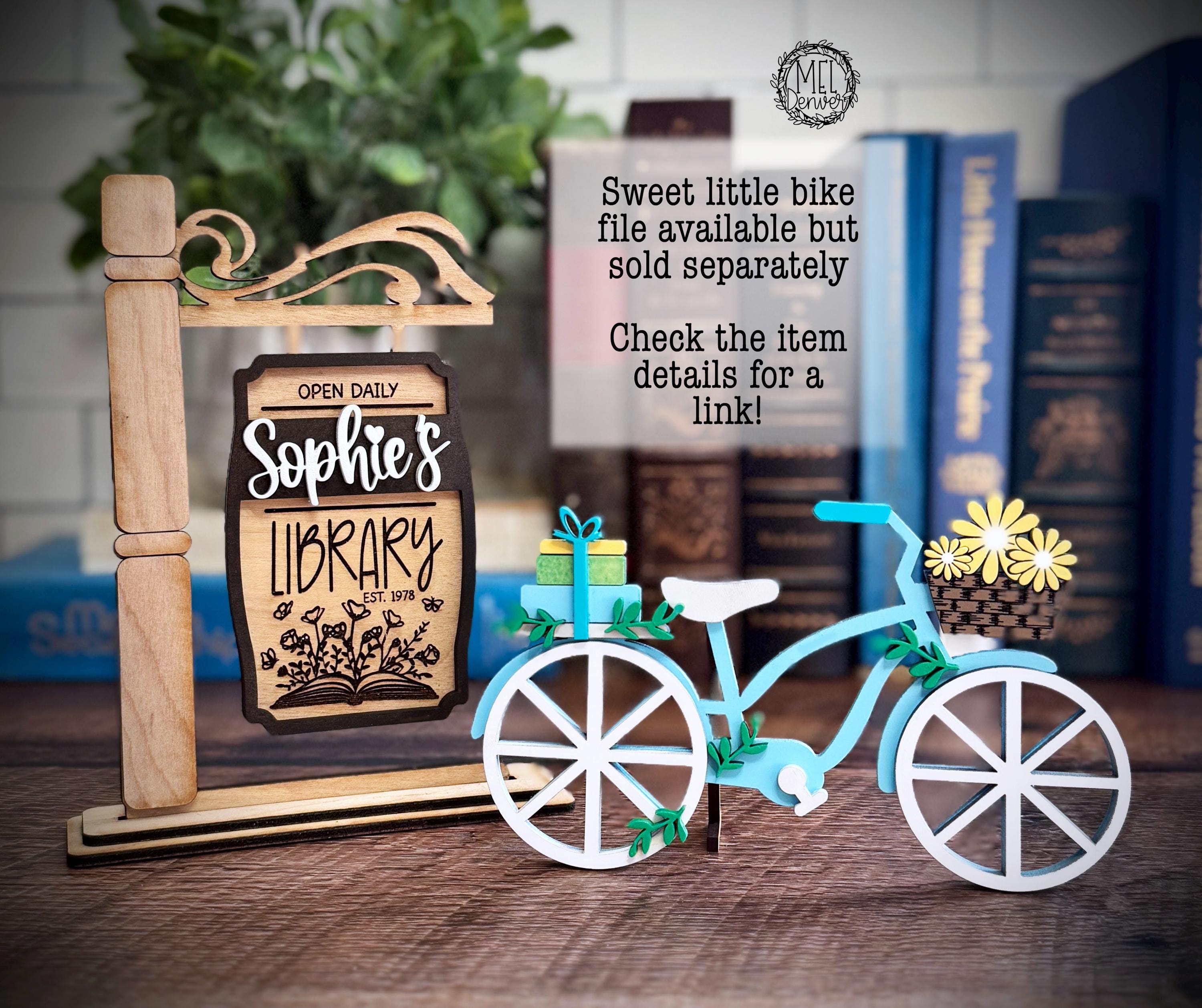 Personalized Home Library Sign: Laser Cut File (digital Download ...