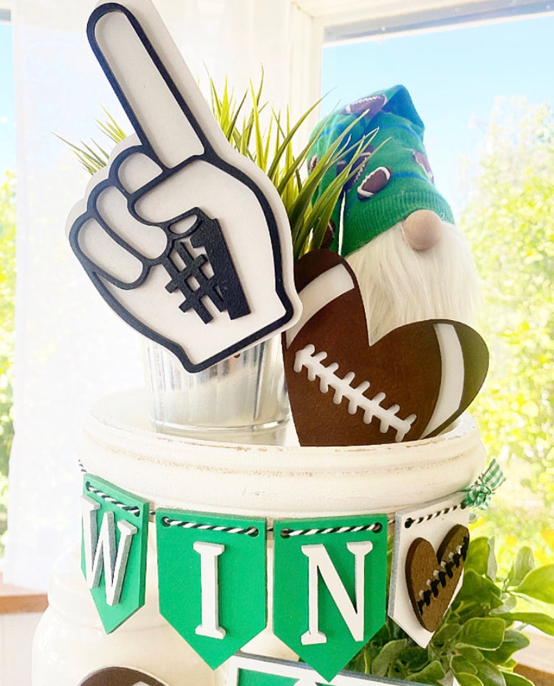 Football Svg Design Bundle Tiered Tray Set, for Laser Cutters ...