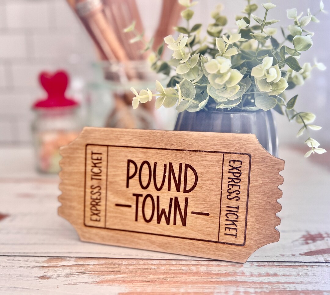 Valentine's Day Couples Humor Funny Sign Decor, Ticket to Pound Town ...