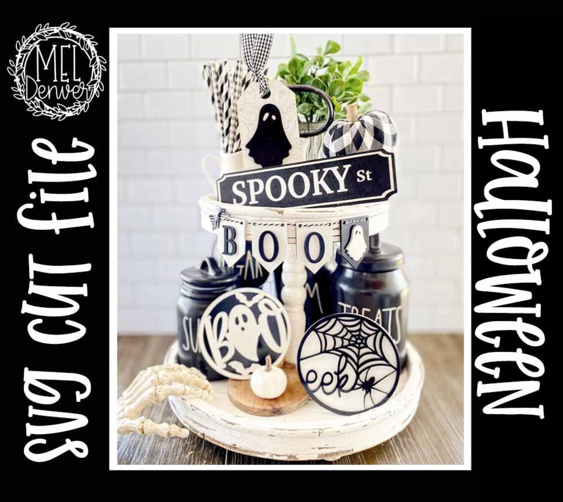 Halloween Tiered Tray Set Svg Cut Files for Laser / Glowforge - Etsy