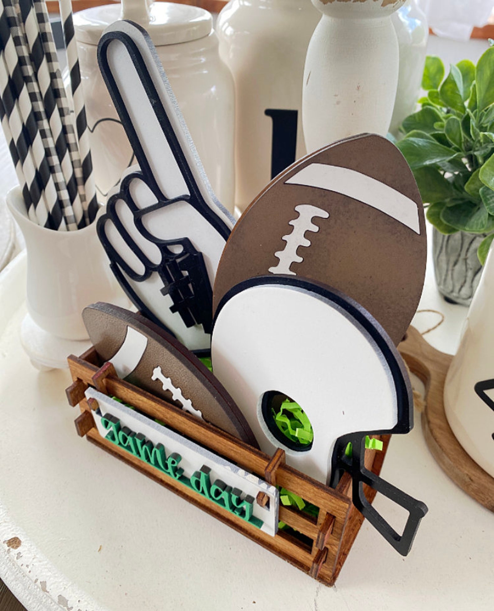 Game Day Crate Football Season Decor Party Tiered Tray - Etsy