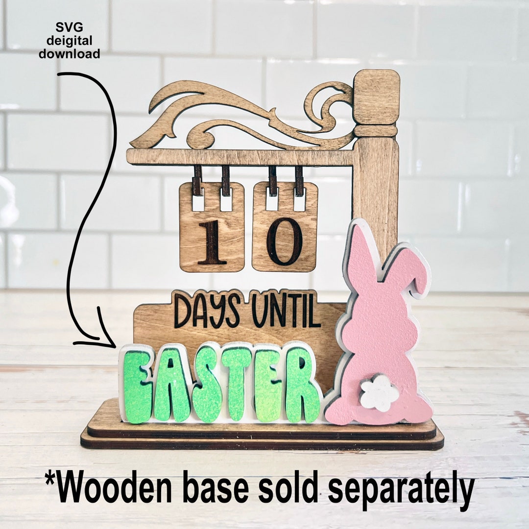 Easter Plate for Interchangeable Countdown the Days, Stand Sold ...