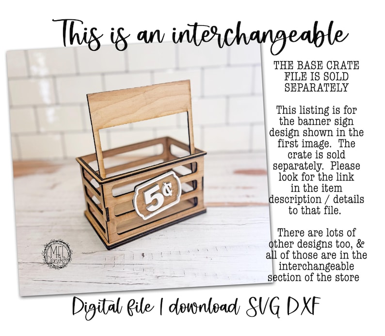 Butt Nuggets Sign: Interchangeable Crate Design (SVG DXF Digital ...