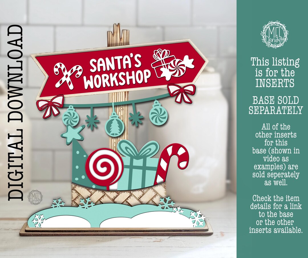 Interchangeable Christmas Decor Insert Set - Interchangeable Base Sold ...