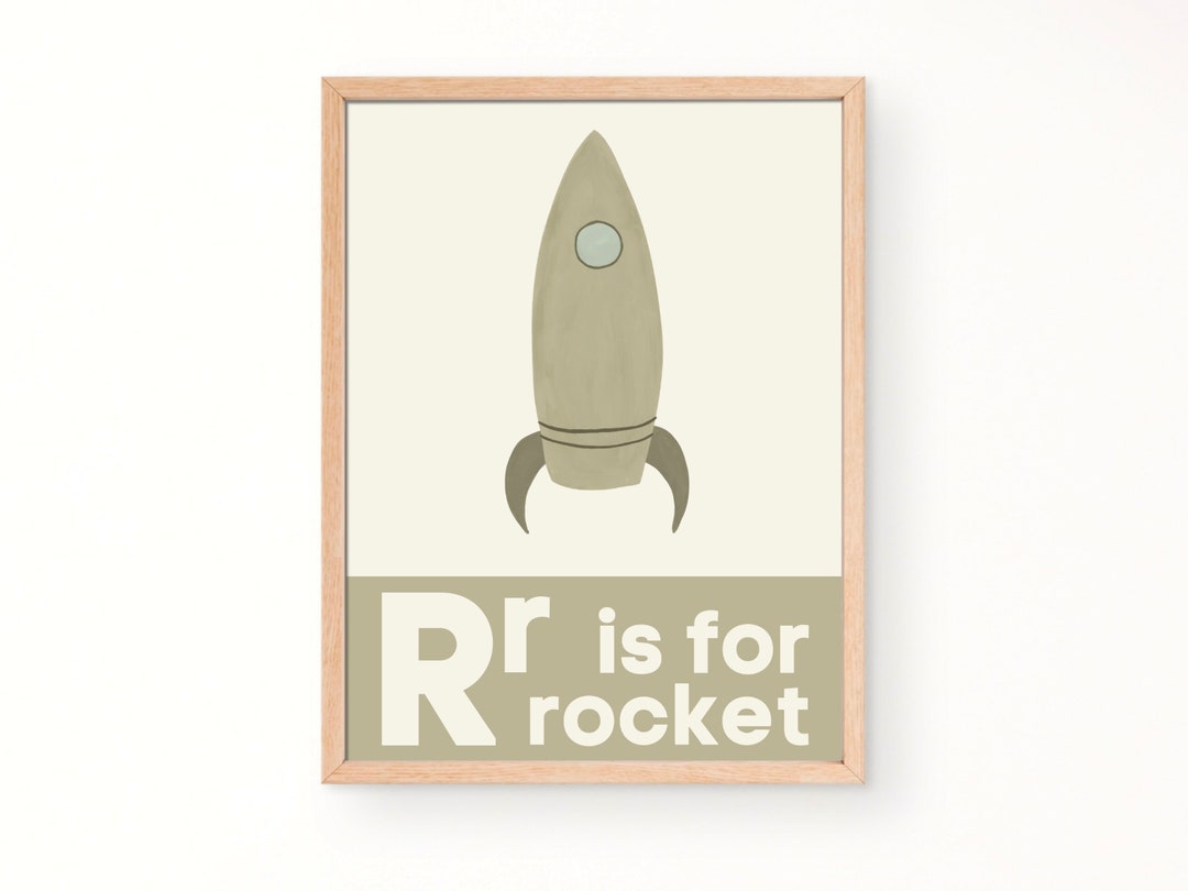 Alphabet Letter R Rocket Print | Montessori Instant Download PNG ...