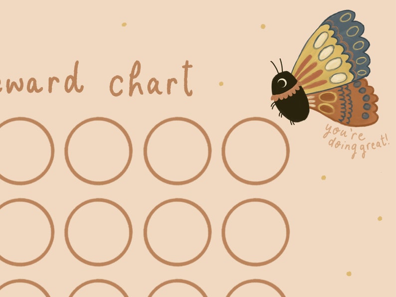 Print at Home Reward Chart for Girls Digital Sticker Chart PNG - Etsy