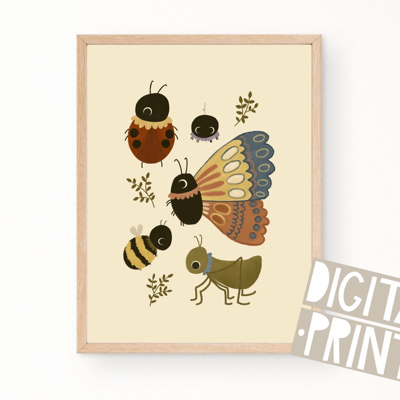 Kid Wall Art Insect - Etsy