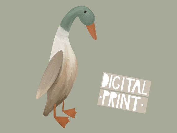 Digital Duck Print Instant Download PNG Printable - Etsy