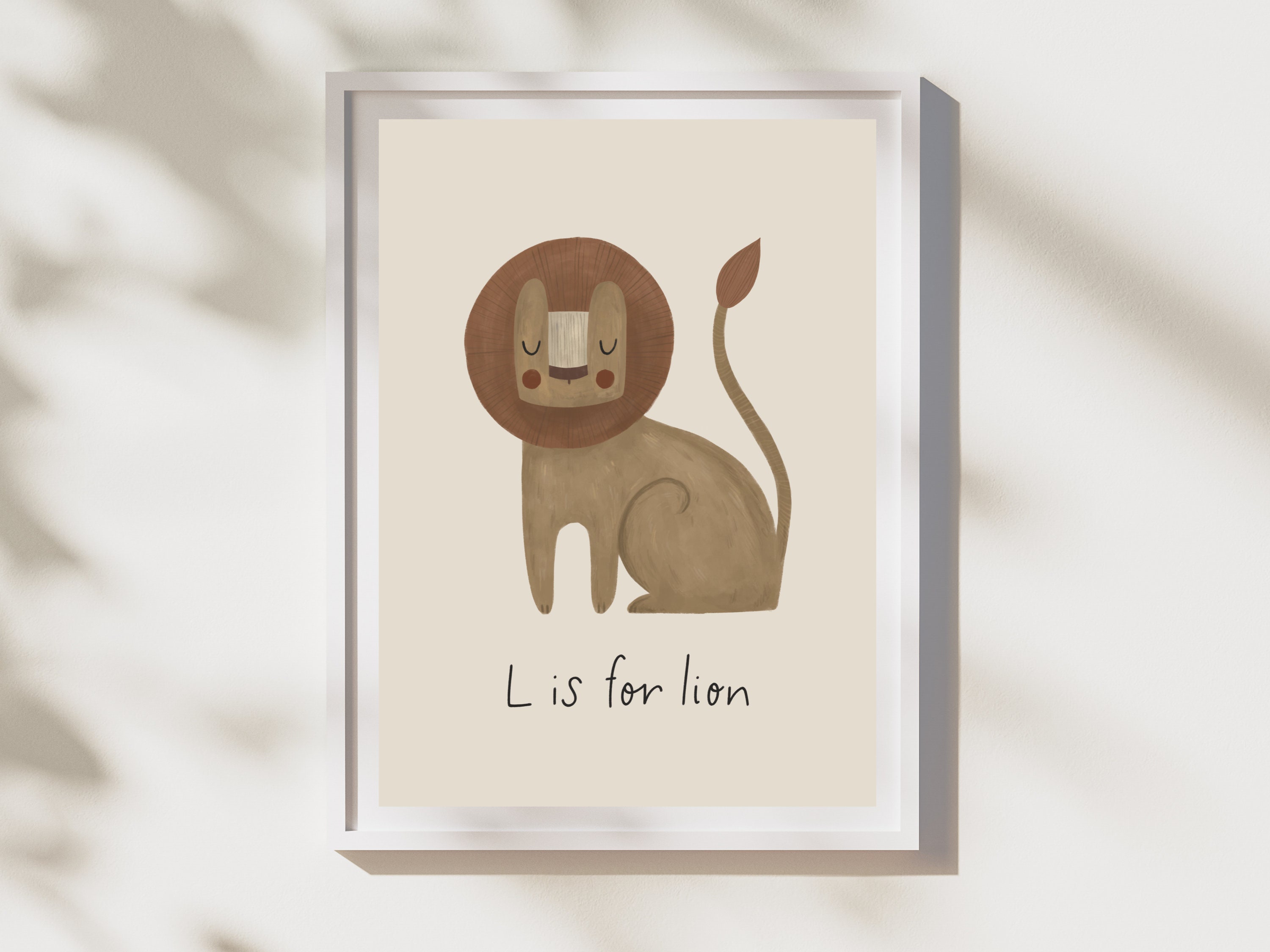 Digital L is for Lion Print Instant Download PNG Printable Safari ...