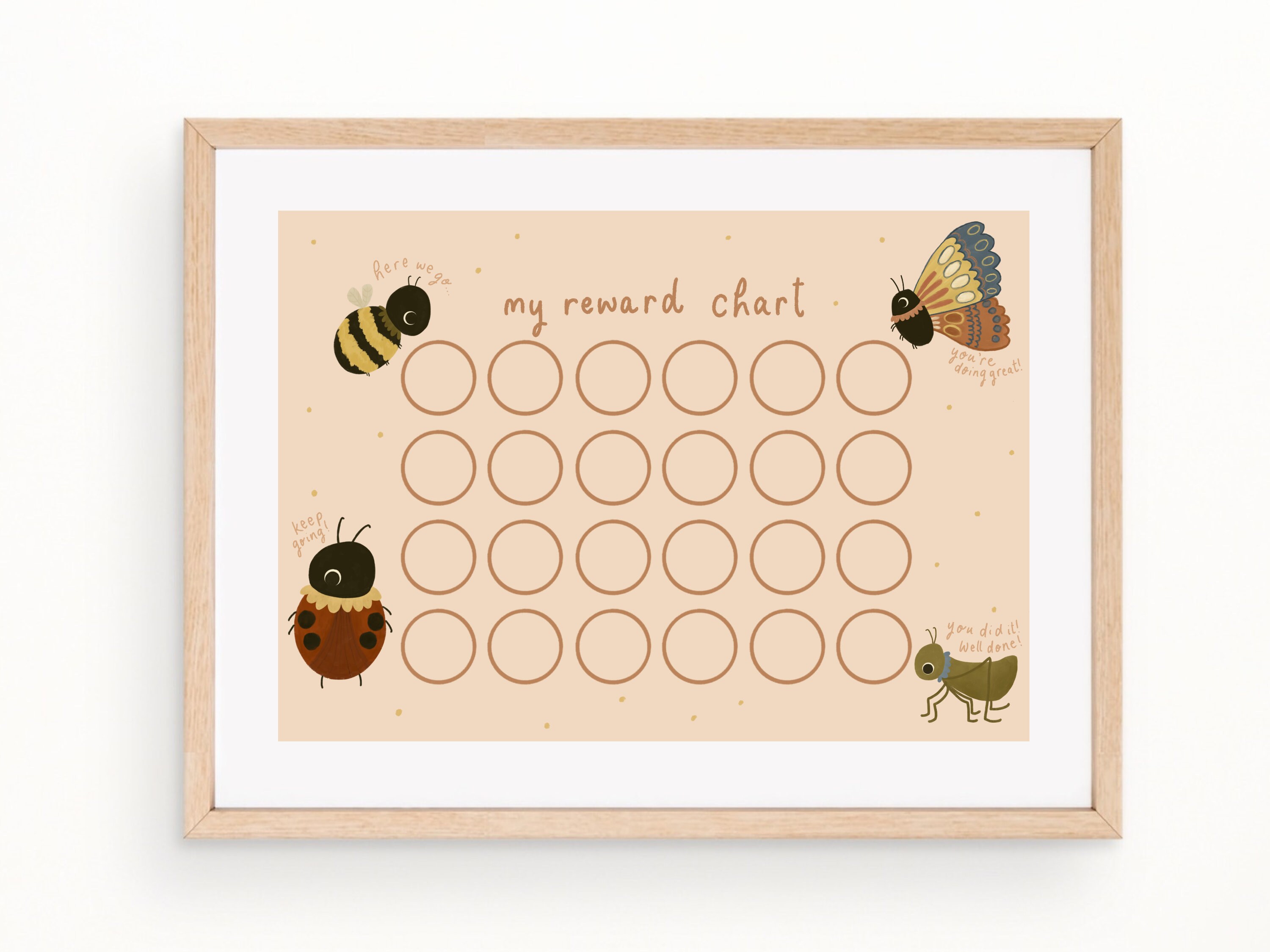 Print at Home Reward Chart for Girls Digital Sticker Chart PNG - Etsy