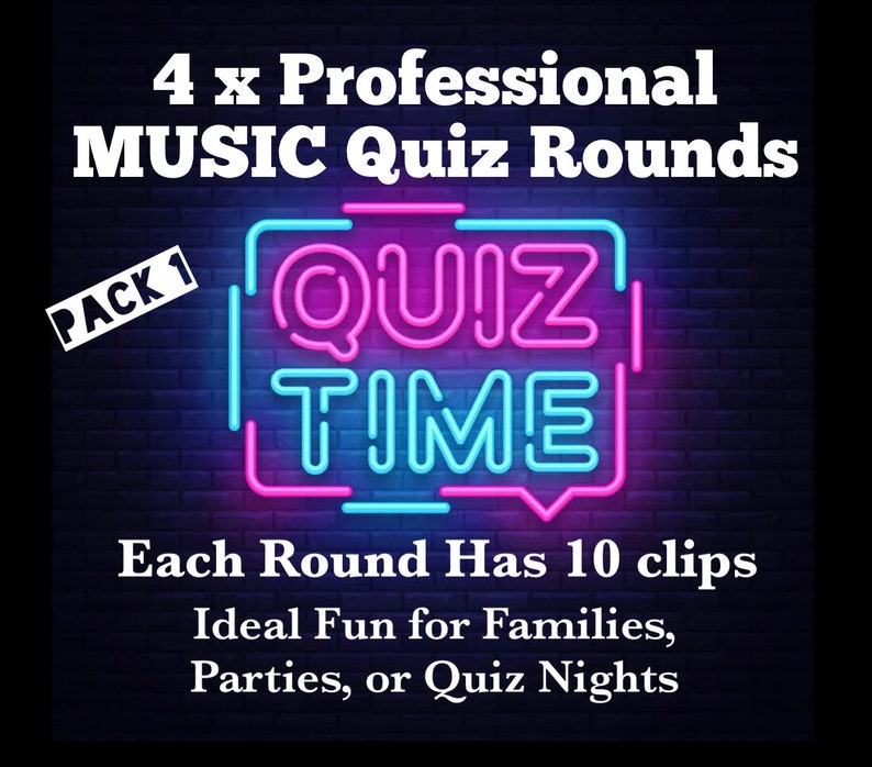 4 X Music Quiz Rounds (audio) Pack 1 - Etsy