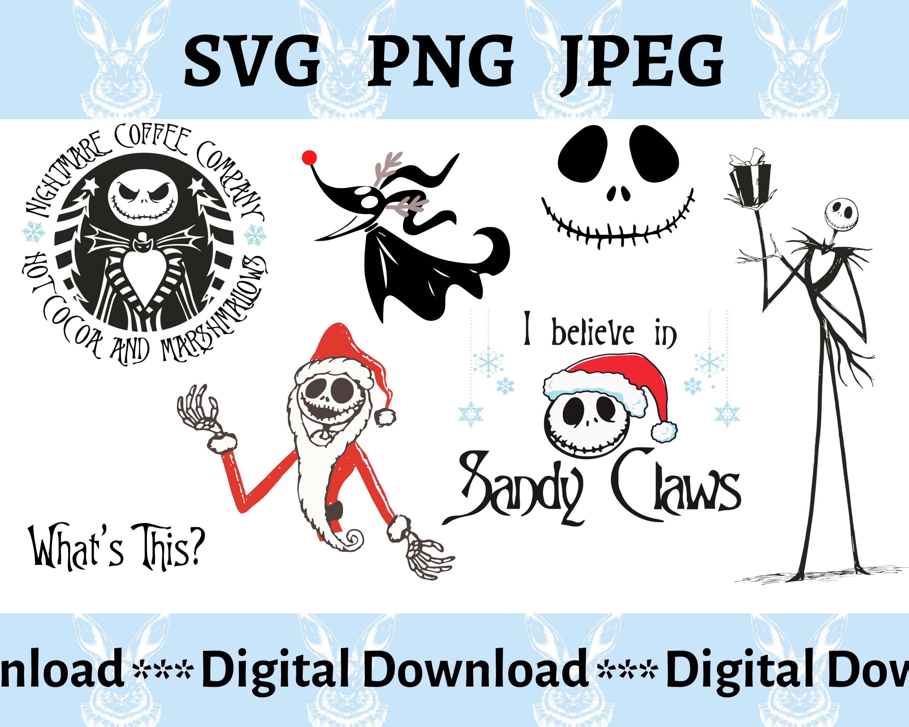 Nightmare Before Christmas SVG Bundle, Jack Skellington, Sandy Claws ...