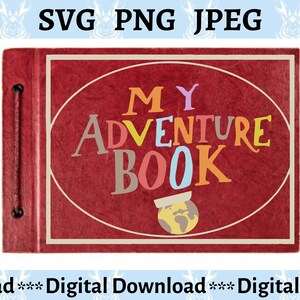Up Adventure Book SVG - Anniversary Gift - Wedding Guest Book Svg ...