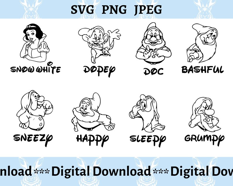 Seven Dwarfs SVG Family Matching Shirts Disneyland - Etsy