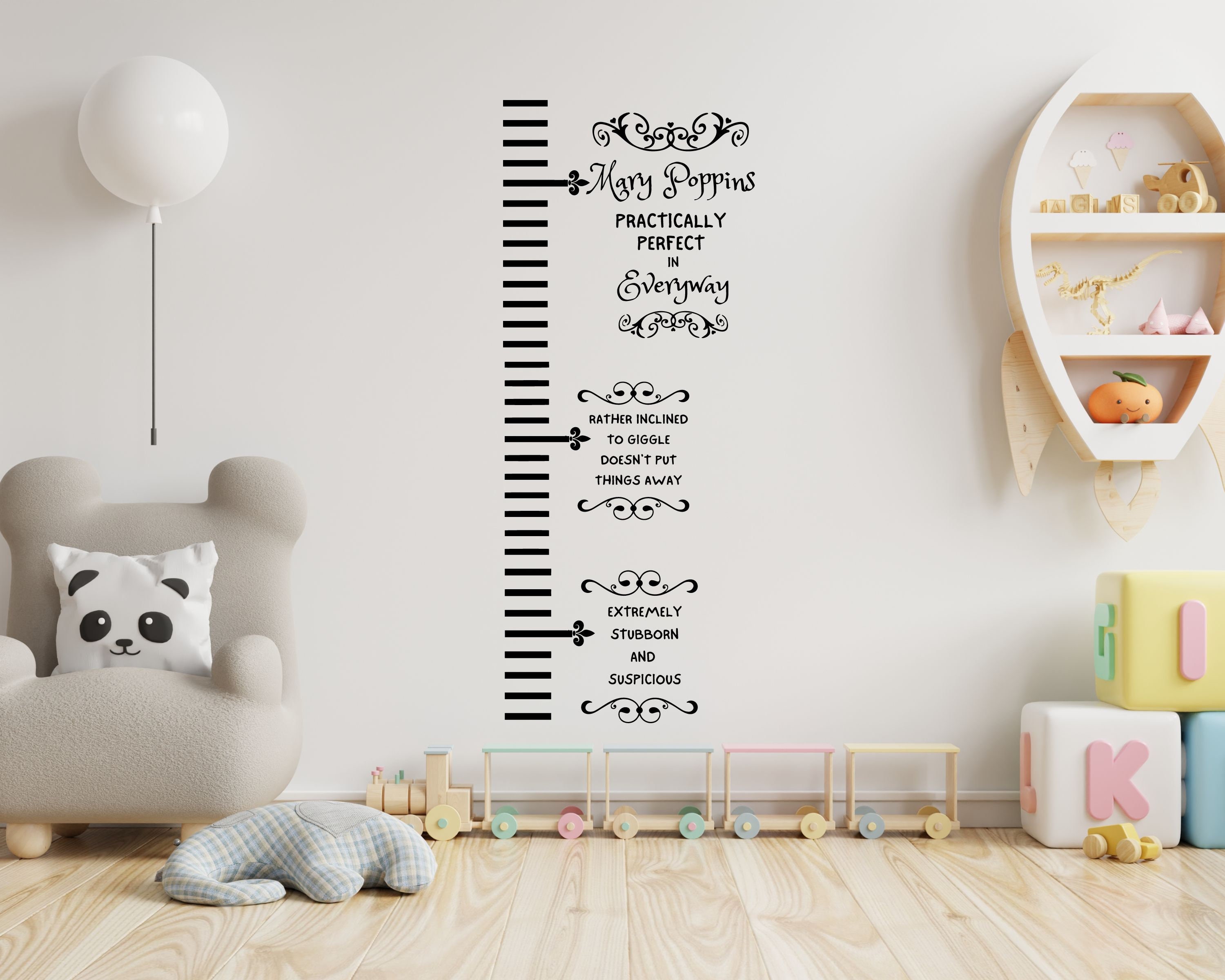 Mary Poppins Growth Chart SVG, Nursery Decor, Cricut Cut File - Etsy