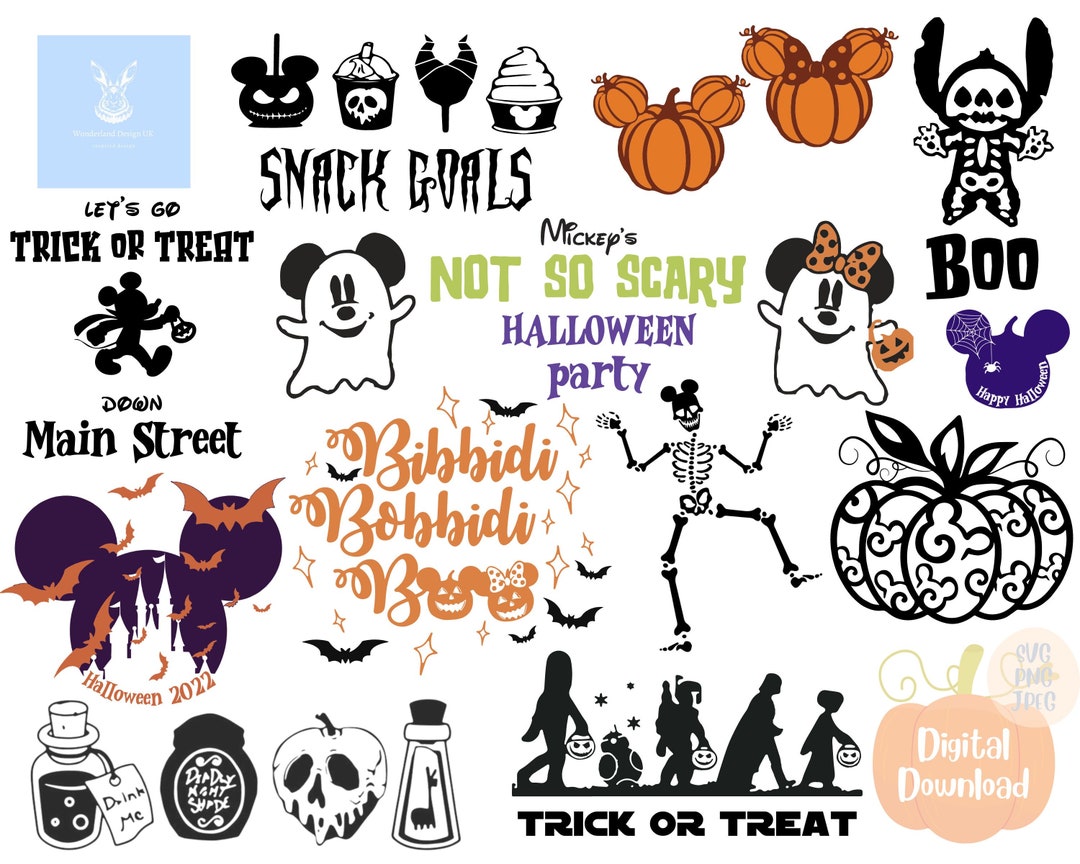 Mickey Not-so-scary Halloween Svg Bundle, Halloween Svg, Mickey Head ...