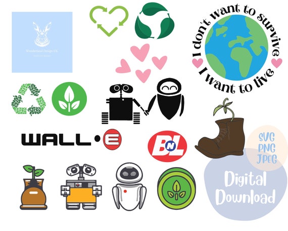 Wall-e Inspired SVG Bundle Eve and Wall E Robots Svg for - Etsy