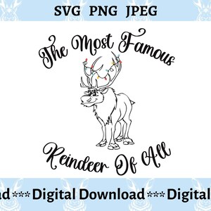 Frozen Sven SVG the Most Famous Reindeer of All SVG Holiday Decor ...