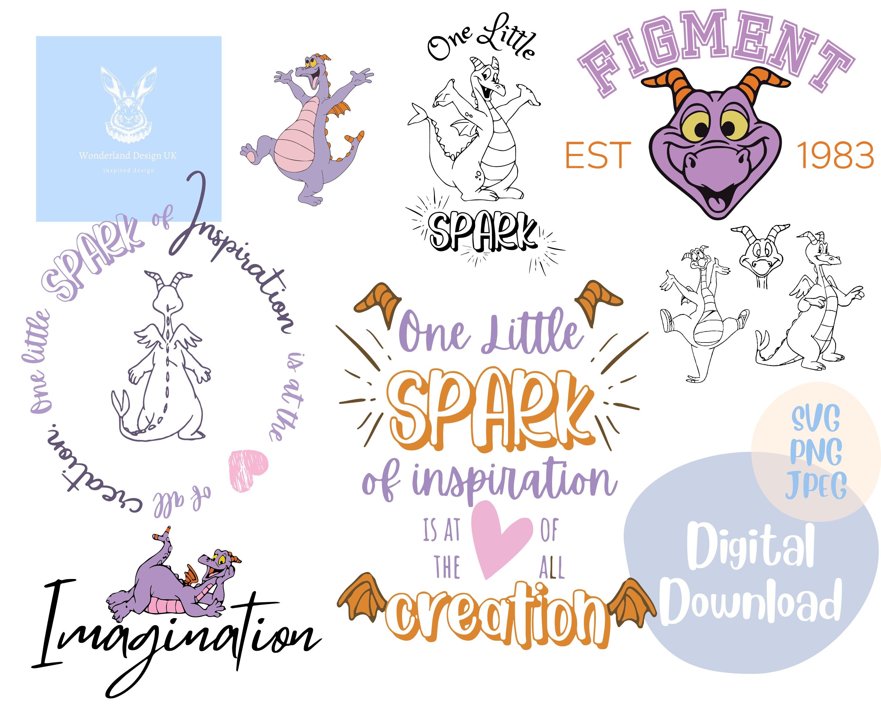 Epcot Figment Inspired SVG Bundle One Little Spark Journey - Etsy