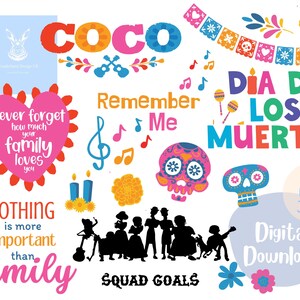 Coco Inspired SVG Bundle Coco Movie Svg Layered Svg Cricut - Etsy