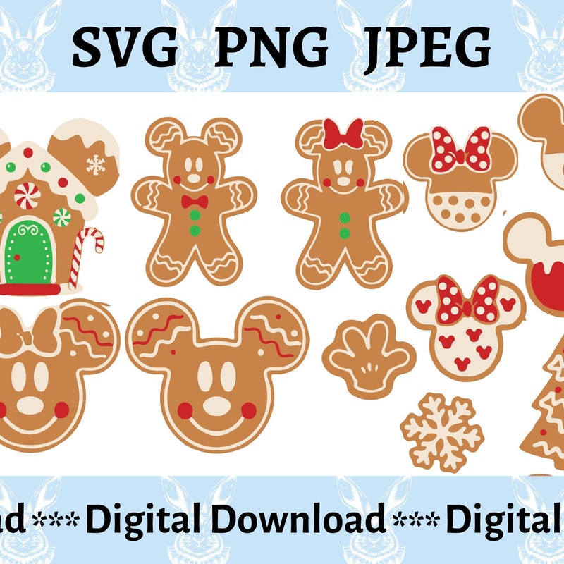 Mickey Gingerbread Svg - Etsy