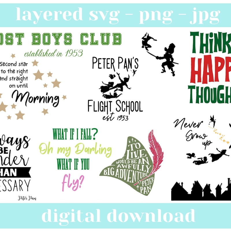 Peter Pan Svg - Etsy