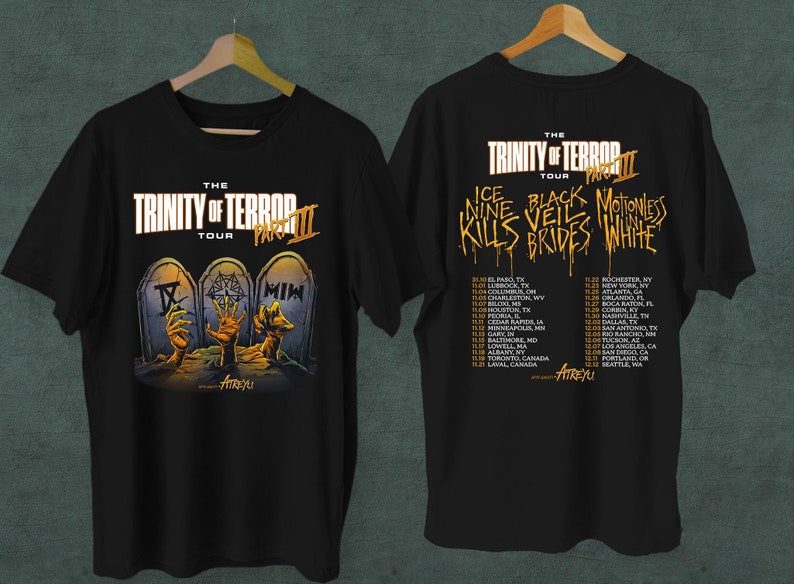 Trinity Of Terror 2022 Tour Part 3 Shirt, Rock Band Tour, Trinity Of ...