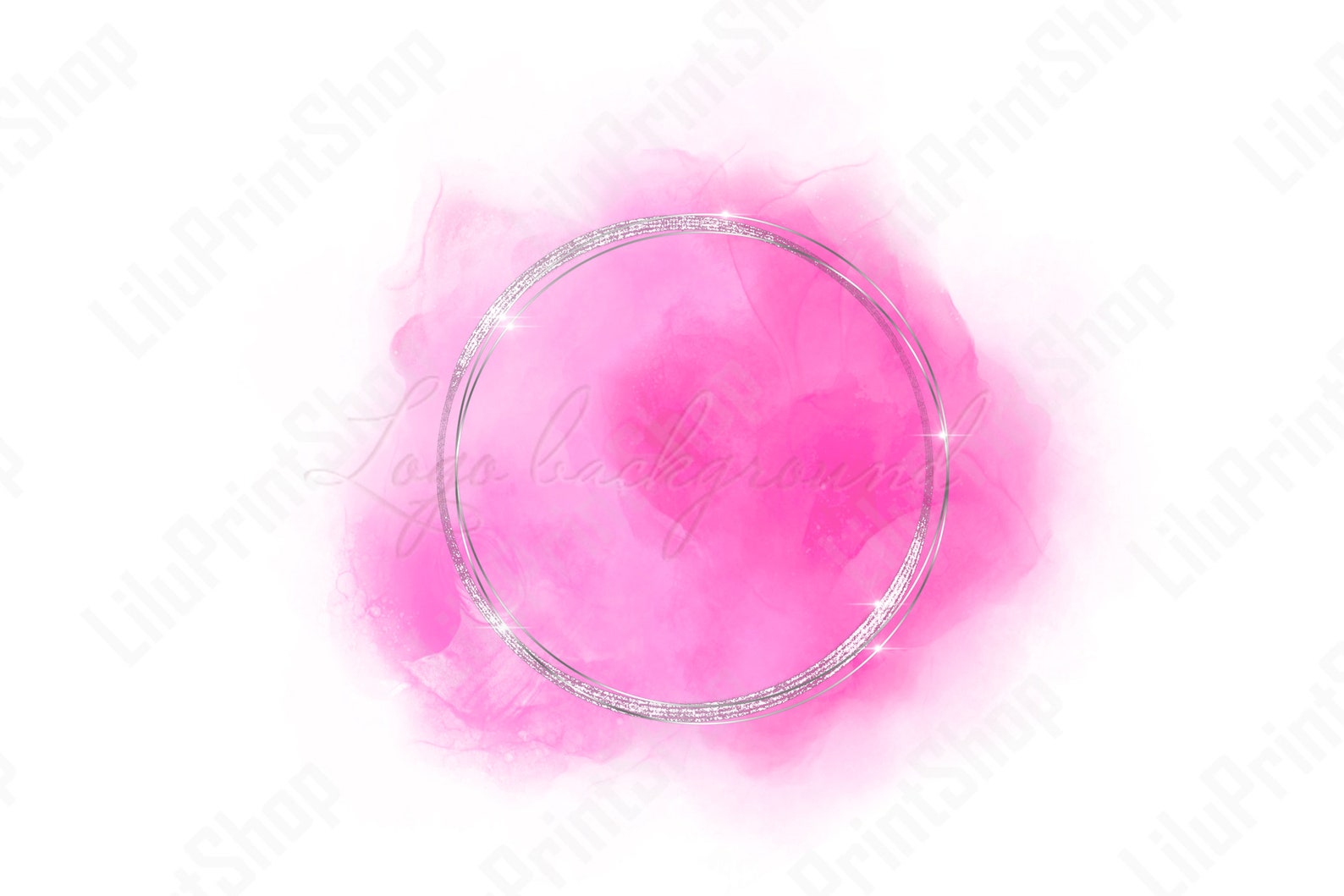 Hot Pink Logo Background Png for Beauty Logo Watercolor Bright Pink ...
