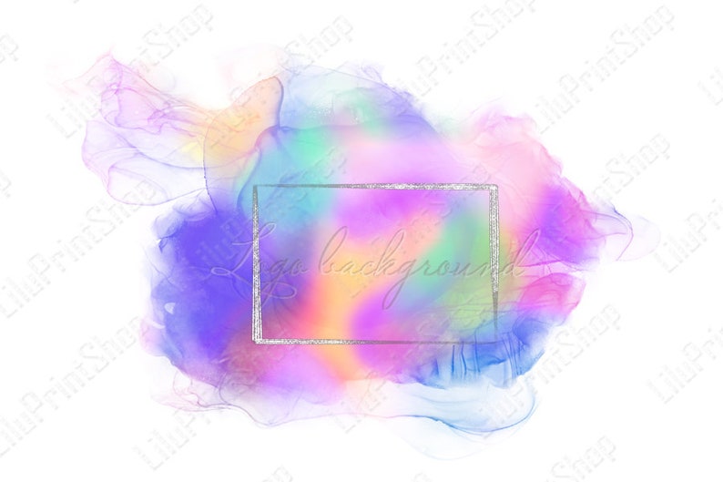 Rainbow Logo Background Png, Rainbow Alcohol Ink Logo Design ...