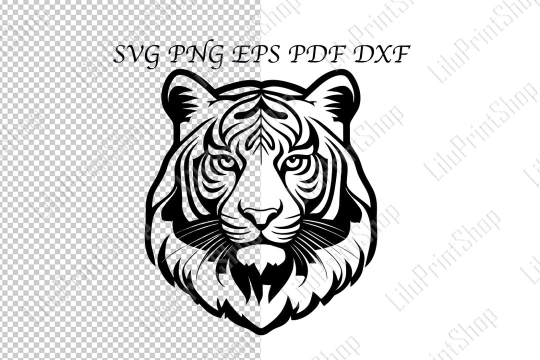 Tiger Head Laser Cut Svg, сnc, Safari Animal Cut File for Cricut ...