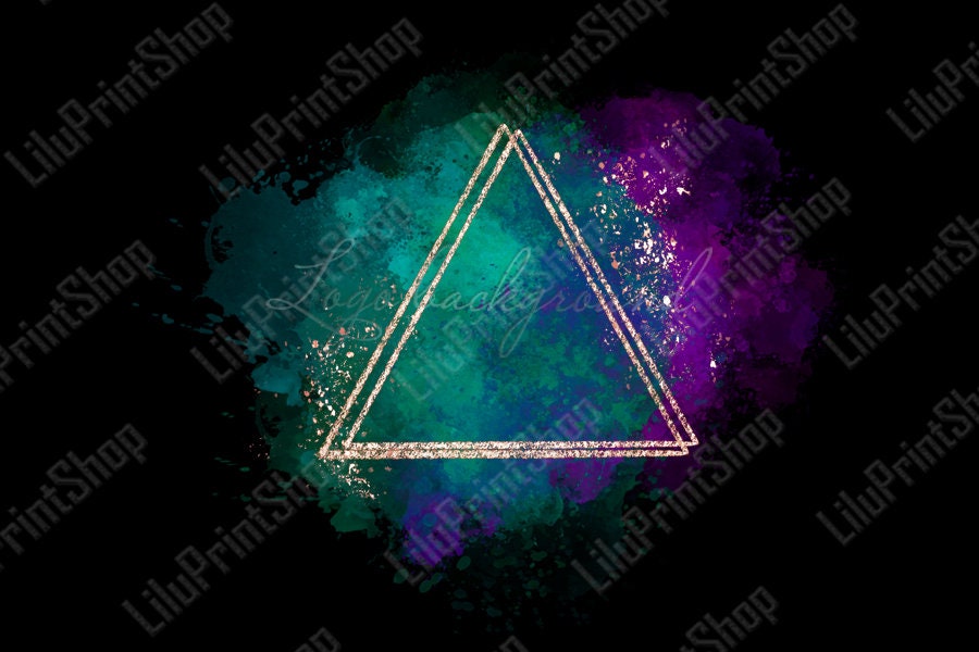 Turquoise and Purple Logo Background Png Watercolor Logo Design With ...