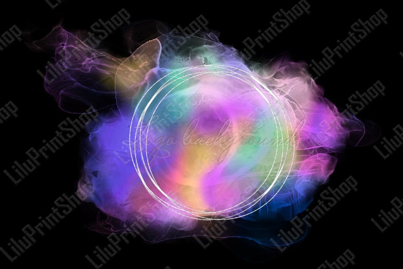 Rainbow Logo Background Png Watercolor Splash Overlay for Logo ...