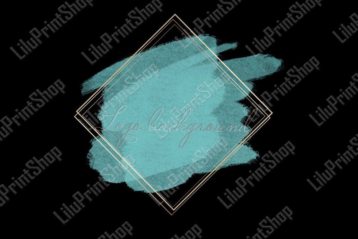 Watercolor Logo Png Turquoise Logo Png Turquoise Brush Stroke Logo ...