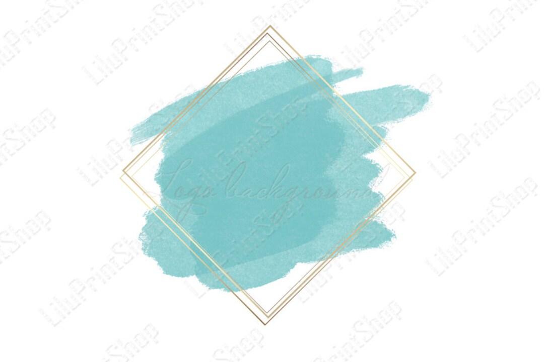 Watercolor Logo Png Turquoise Logo Png Turquoise Brush Stroke Logo ...