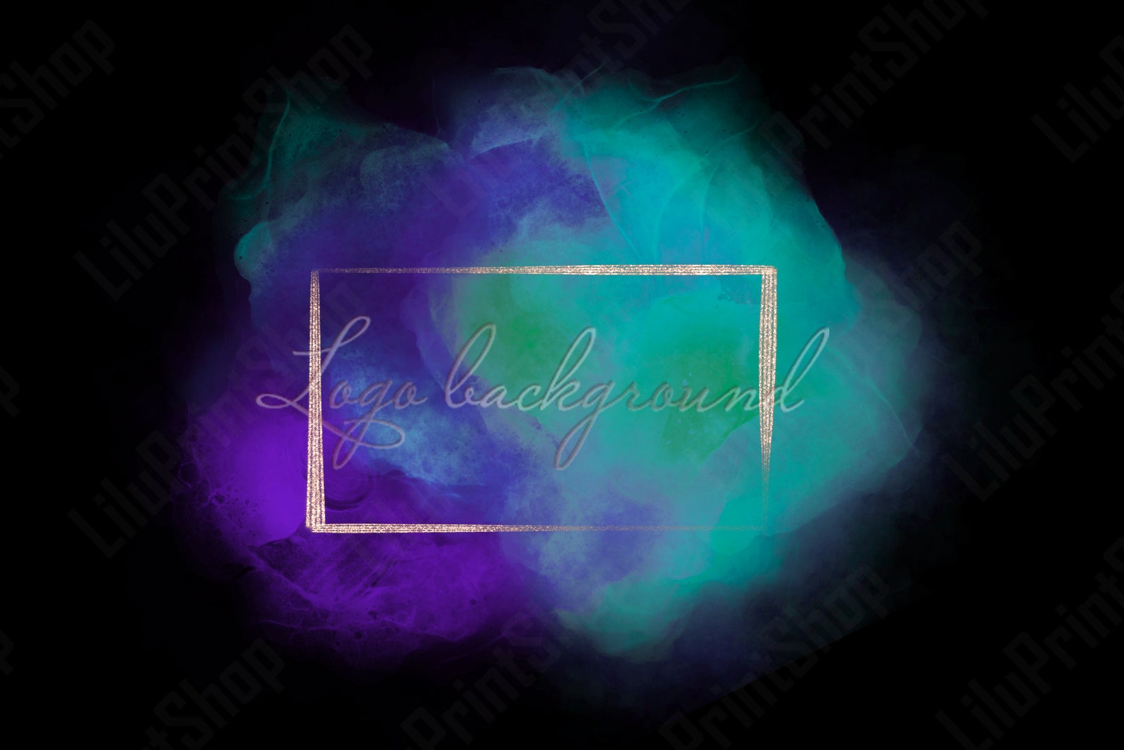 Purple Turquoise Logo Background Png Watercolor Purple Logo Design Mint ...