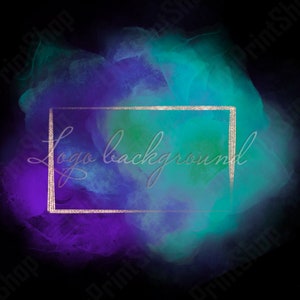 Purple Turquoise Logo Background Png Watercolor Purple Logo Design Mint ...