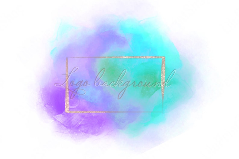 Purple Turquoise Logo Background Png Watercolor Purple Logo Design Mint ...