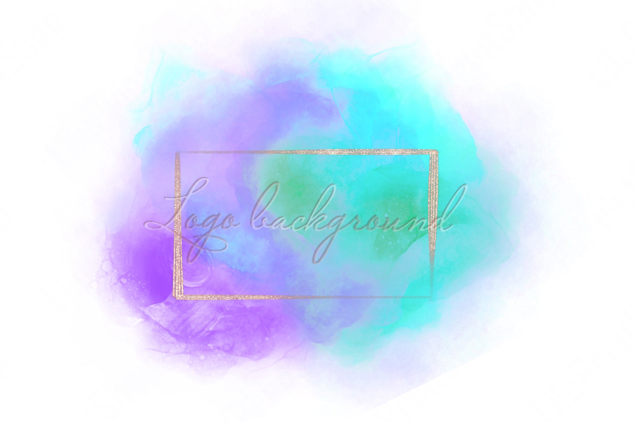 Purple Turquoise Logo Background Png Watercolor Purple Logo Design Mint ...