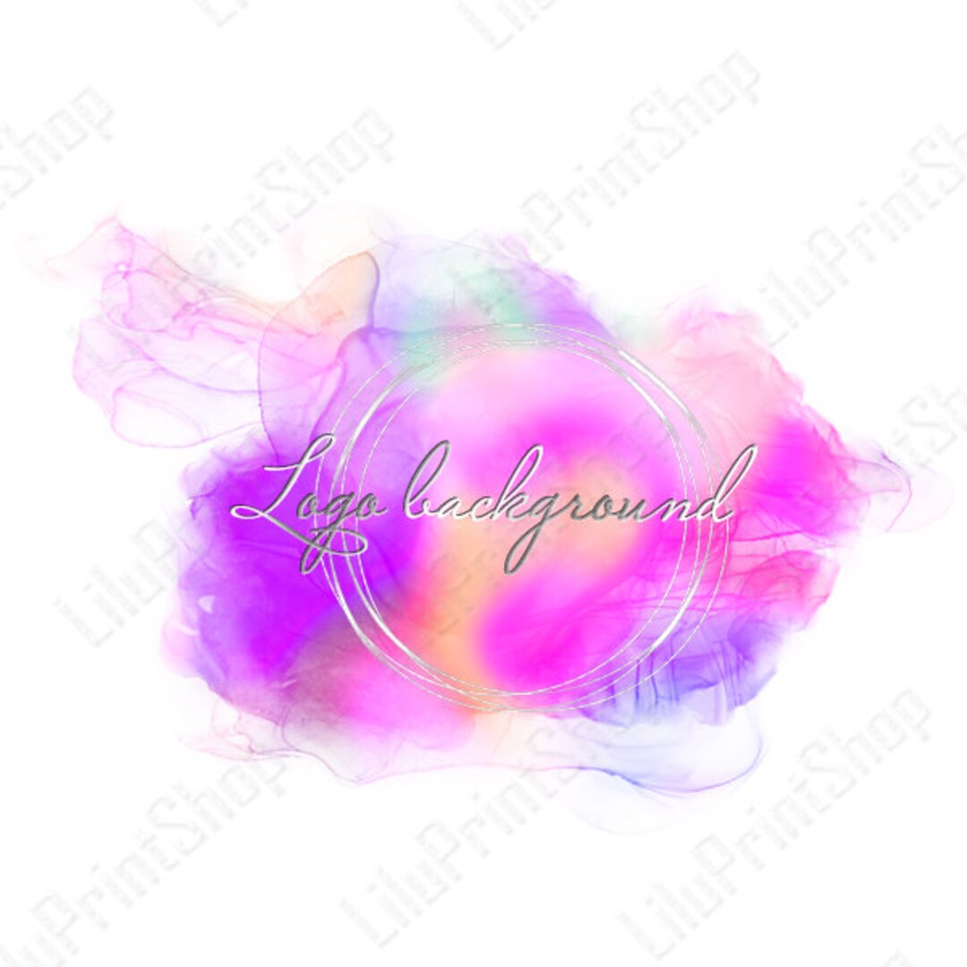 Rainbow Logo Design Rainbow Ink Logo, Logo Background Png, Watercolor ...