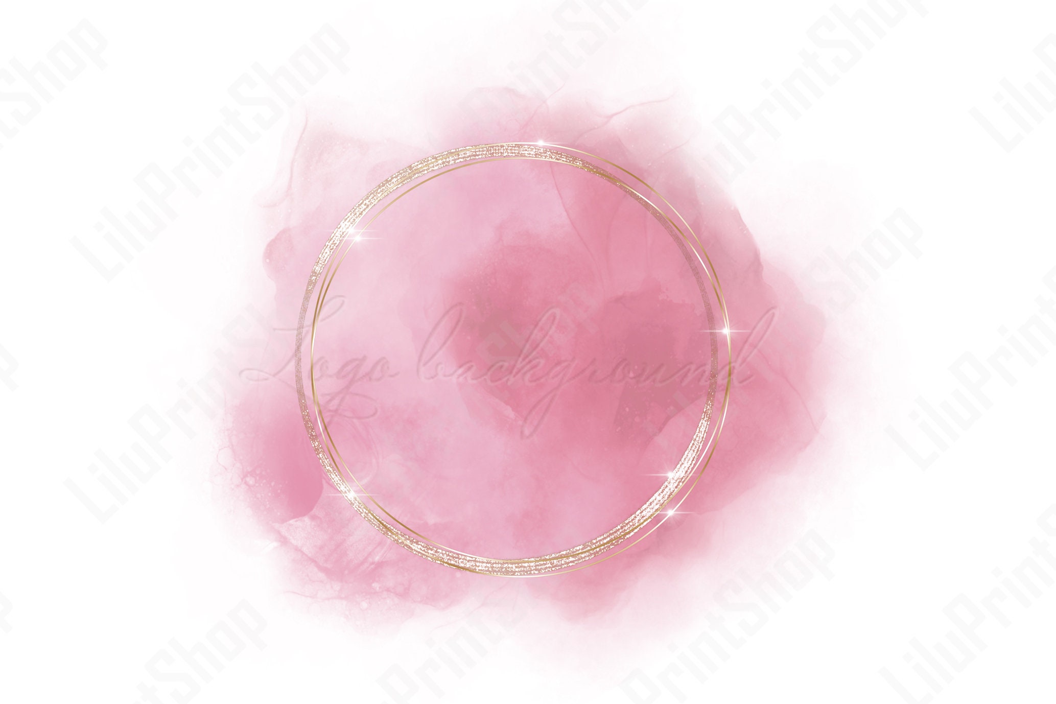 Blush Pink Logo Background Png, Watercolor Pink Logo Design, Blush Pink ...