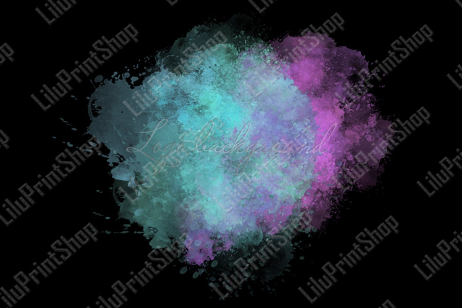 Paint Splash Clipart Watercolor Splash Png Purple and Turquoise Logo ...