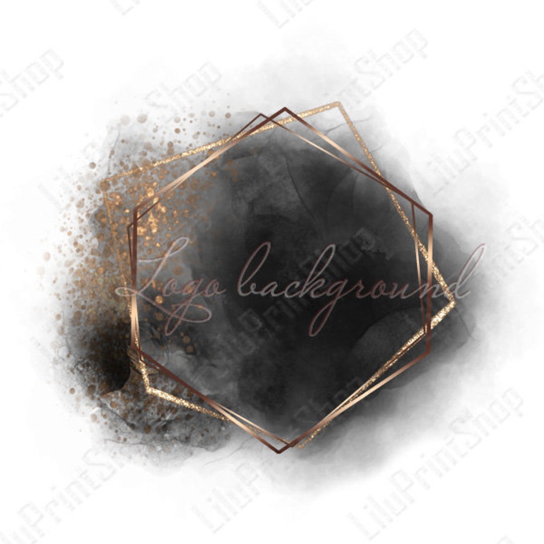 Black Logo Background Black Logo Design Png Watercolor Black Splatter Black And Gold Confetti