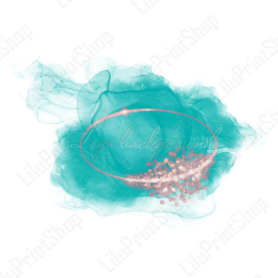 Turquoise Logo Design Watercolor Mint Logo Background Png Ink Logo ...