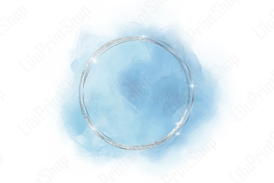 Blue Logo Background Png Watercolor Blue Logo Design Blue and - Etsy