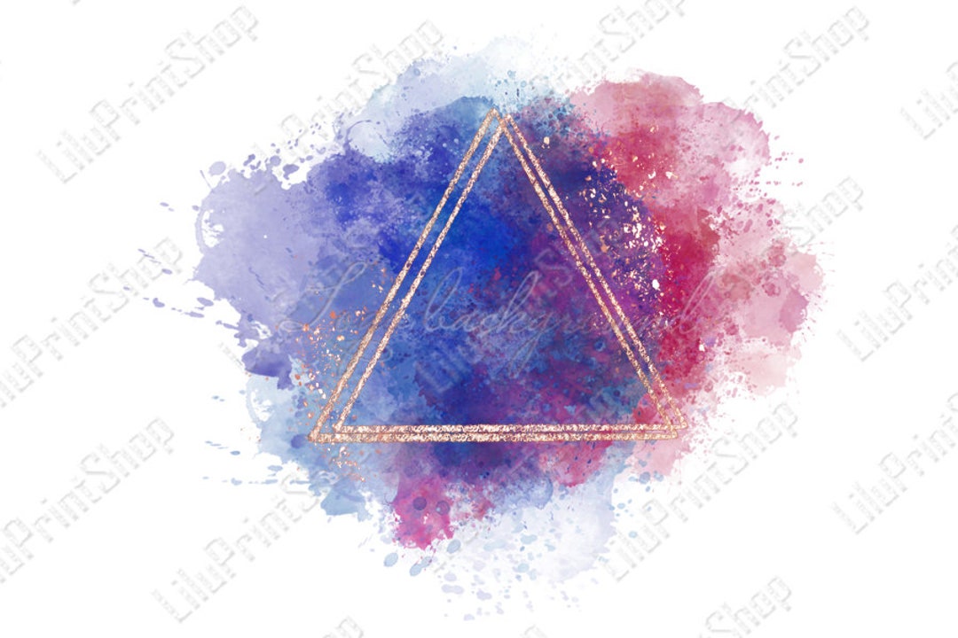 Blue and Red Logo Background Png Watercolor Logo Design With Rose Gold ...