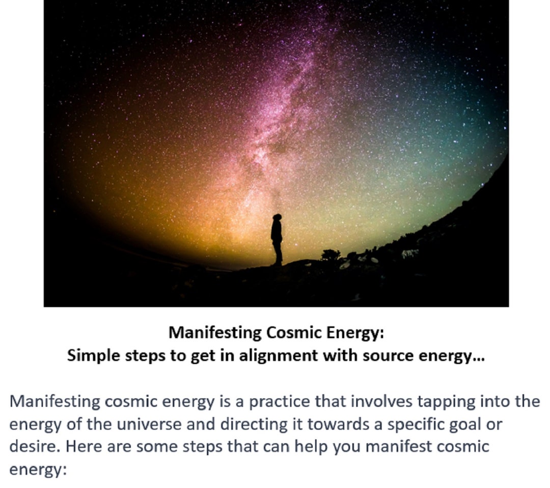 Cosmic and Source Energy: Basic Digital Checklist to Tapping In ...