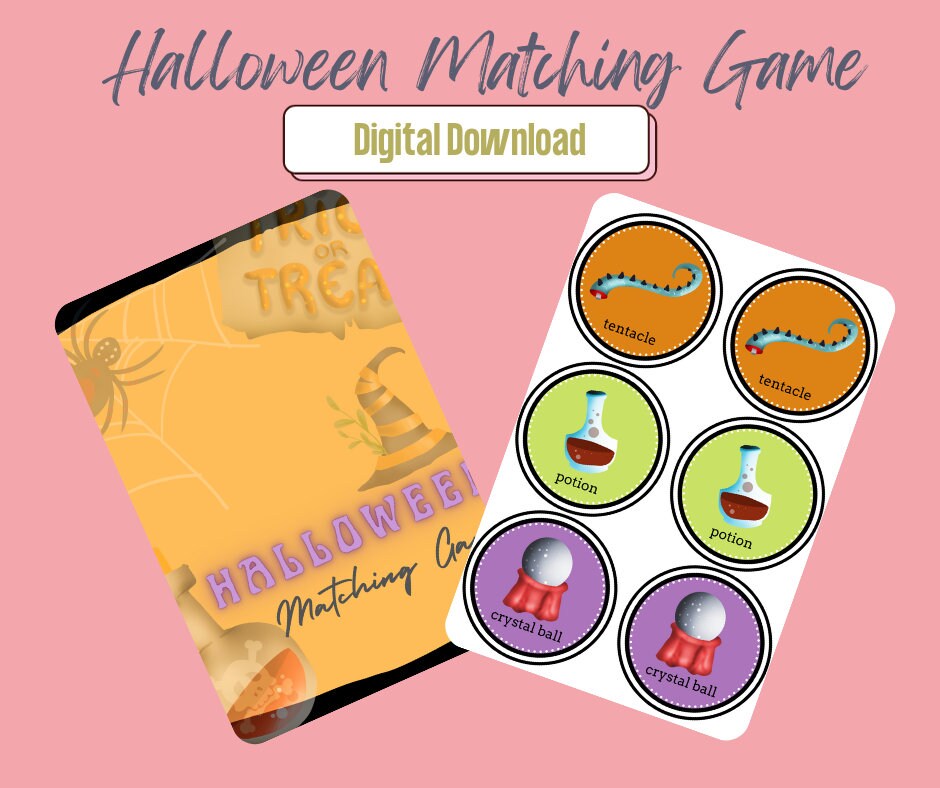 Halloween Matching Game Printable - Etsy