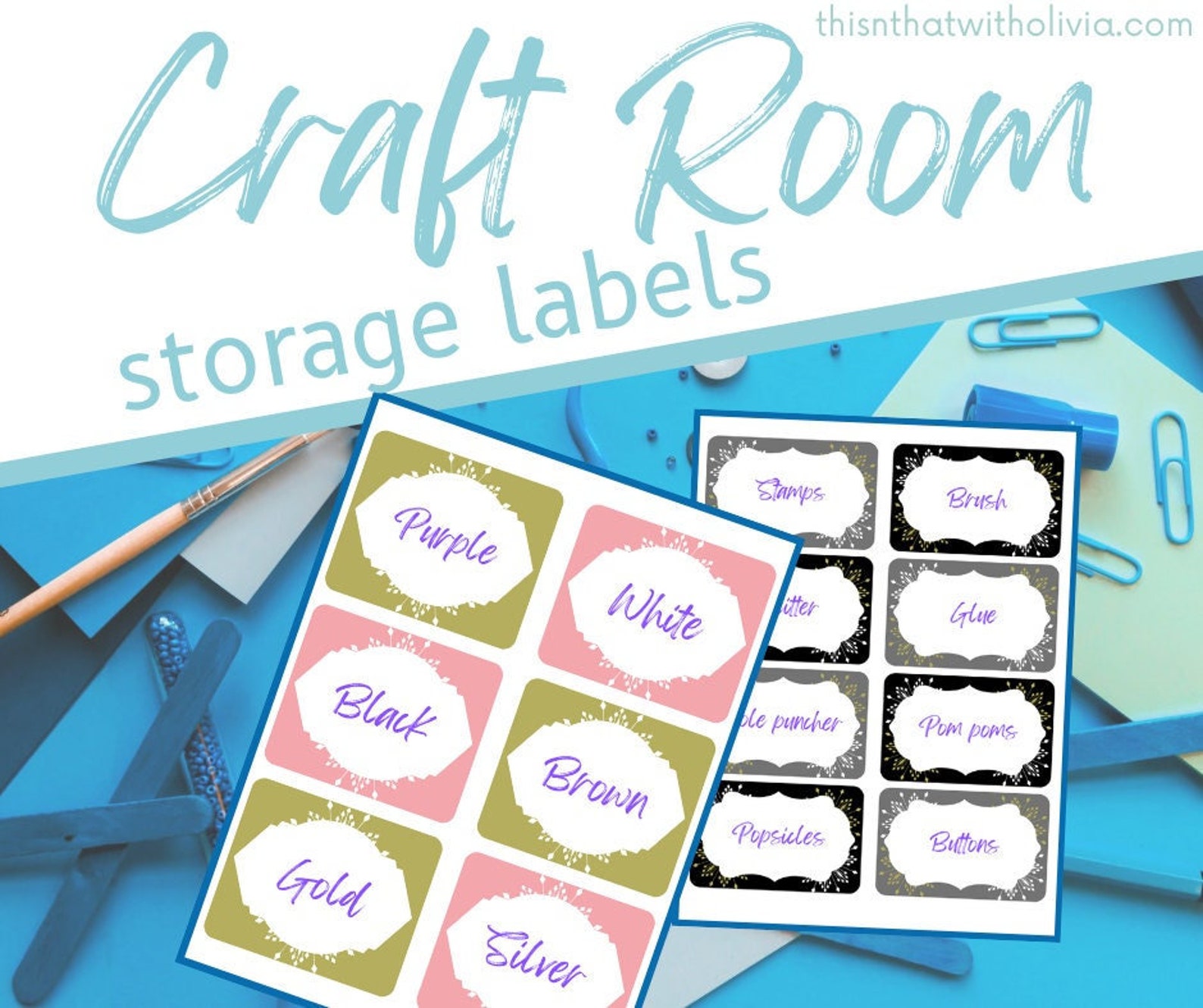 Printable Craft Room Storage Labels - Etsy